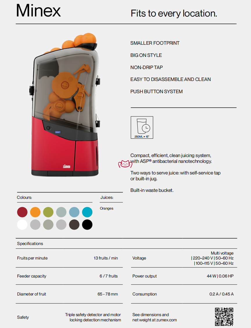 （畅销款）ZUMEX MINEX 全自动榨橙汁机_自动榨橙汁机_咖啡吧台电器设备_国际品牌商用厨房设备批发_进口酒店厨房设备_进口商用厨具 ...