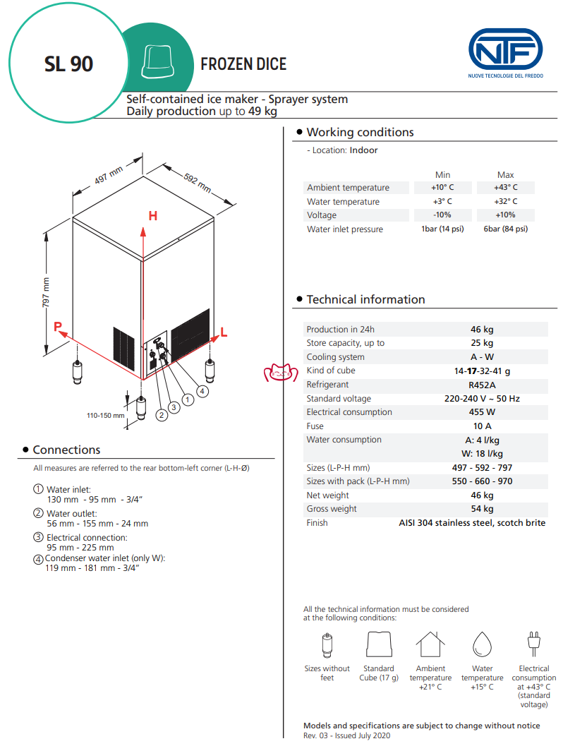 NTF SL90 46公斤制冰机_商用制冰机_冷藏冷冻电器设备_国际品牌商用厨房设备批发_进口酒店厨房设备_进口商用厨具 国际大品牌代理批发 ...